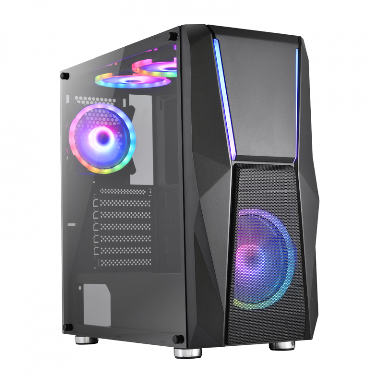 Case Gamer Altek H11 Fan X4 LED RGB /Vidrio templado - Nimavi